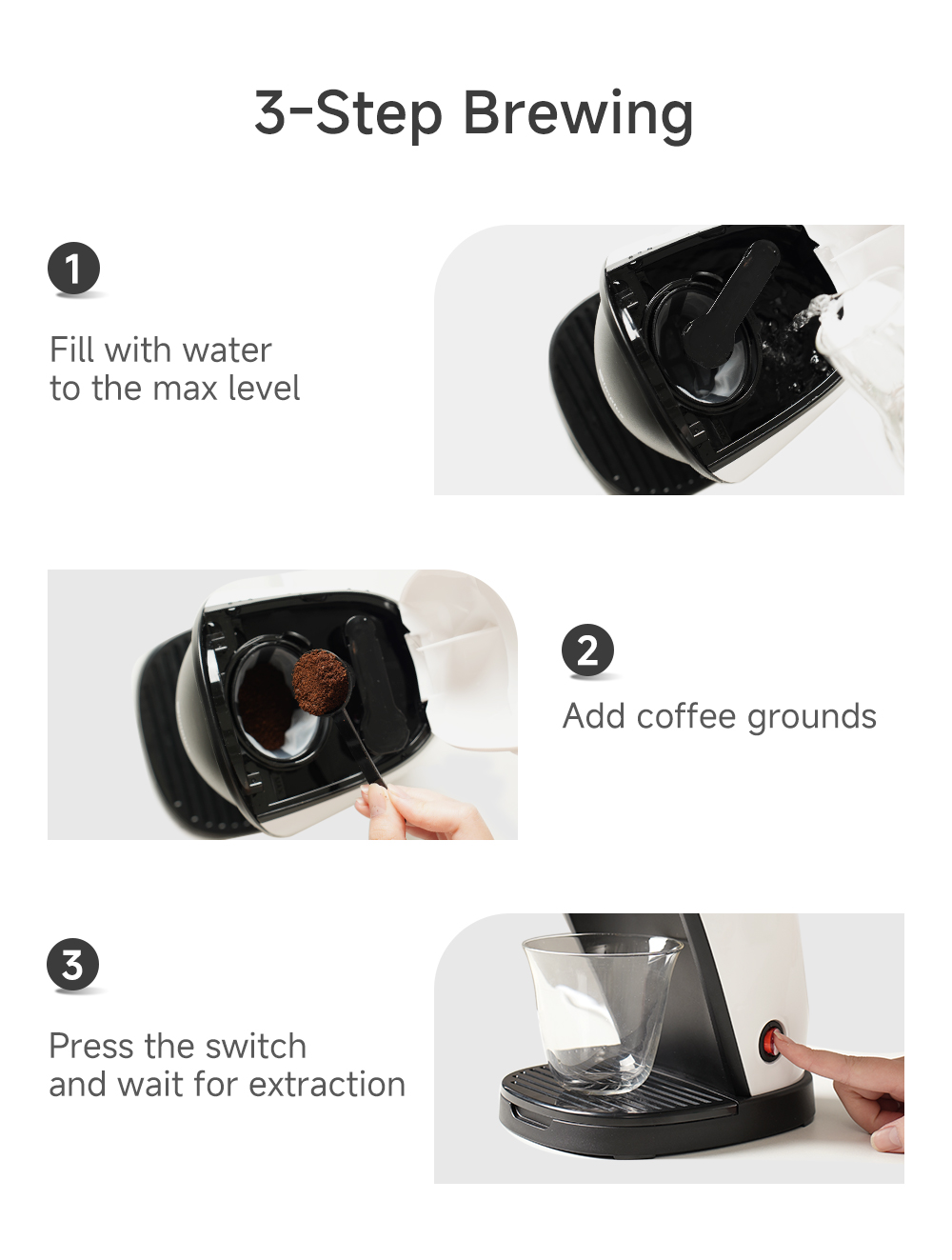 Simplus Coffee Maker Multifunctional Drip Brewer Dual Use for Coffee ...