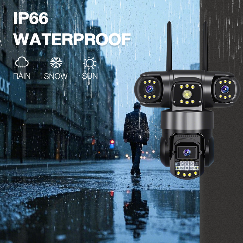 V380 3 Screens Triple Lens CCTV Camera Wifi Home Protection IP Camera ...