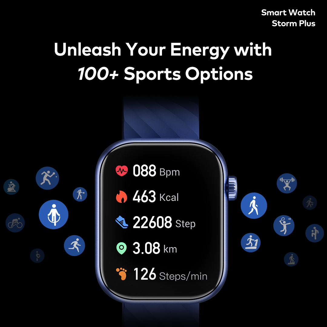 itel O15 Smart Watch Storm Plus | 2.01" Ultra-Large HD Screen | IP68 ...