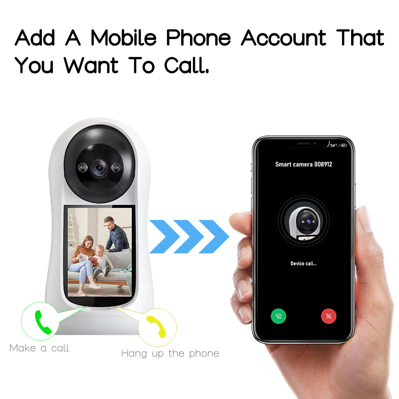 ICSEE V5 Video Calling Smart CCTV Camera 3MP PTZ Wifi with 2.8'' IPS ...