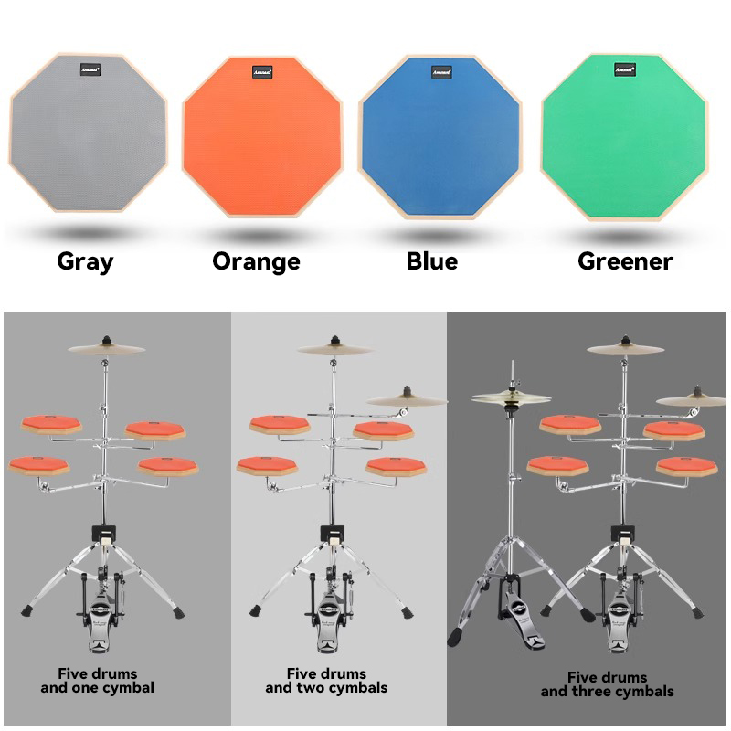 BANSID Practice Drum Pad Set Jazz Drum Dumb Drum Kit Silent Drum ...