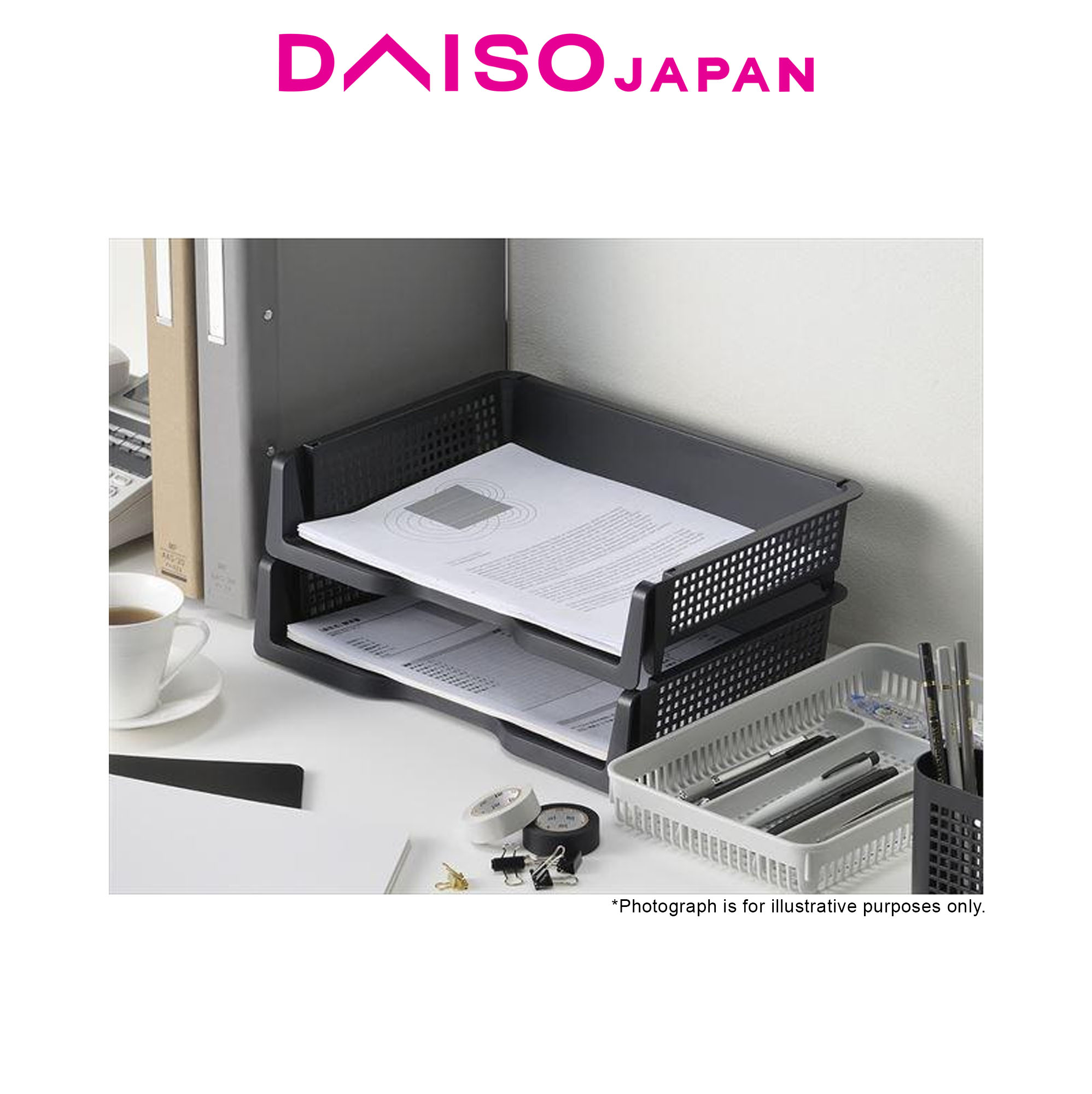 Daiso Black A4 Horizontal Rack | Shopee Philippines