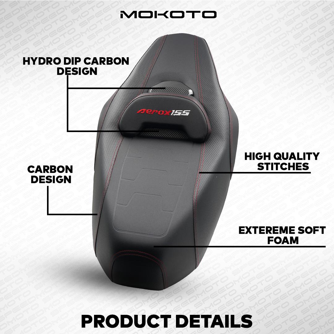 MOKOTO YAMAHA AEROX V2 CAMEL BACK SEAT ASSY WITH EMBROID LOGO AND ...