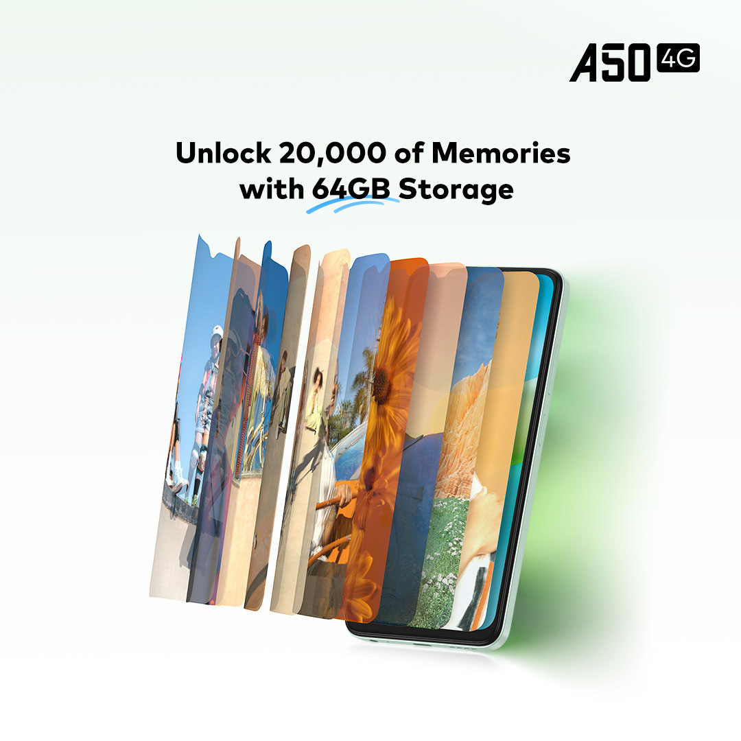 itel A50 RAM 8GB (3GB+5GB)+ROM 64GB | 6.6" Big Screen | 5000mAh Big ...