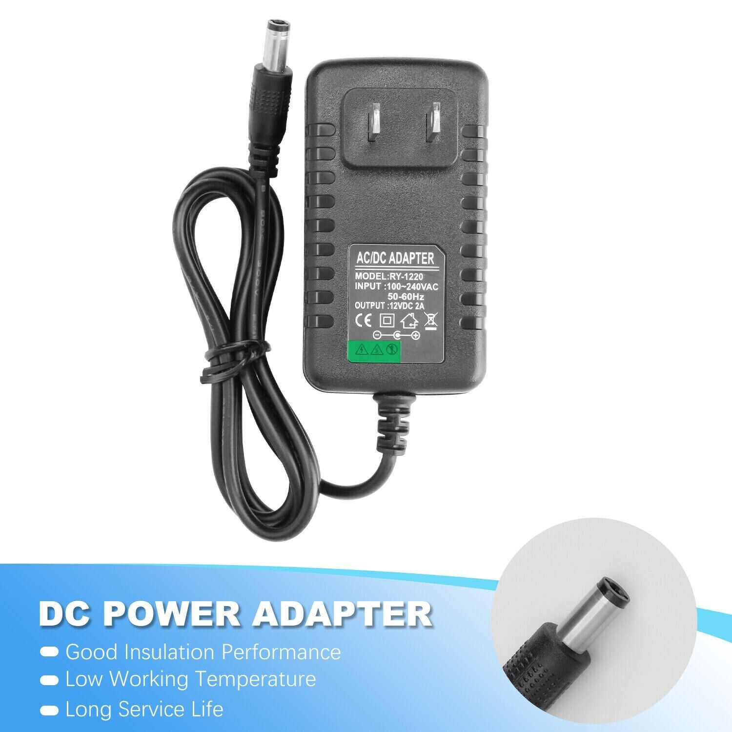 AC/DC 12V 1A 2A 3A Power Supply Multi-Purpose Adapter for CCTV/ TV ...