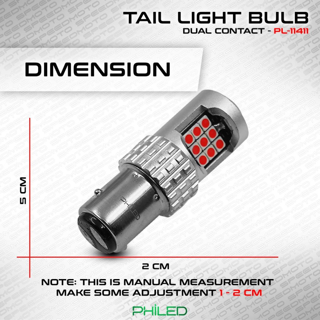 PHILED TAIL LIGHT PL-11411 STEADY RED 24-LED CHIPS DUAL CONTACT HIGH AND LOW BEAM BRAKE LIGHT ...