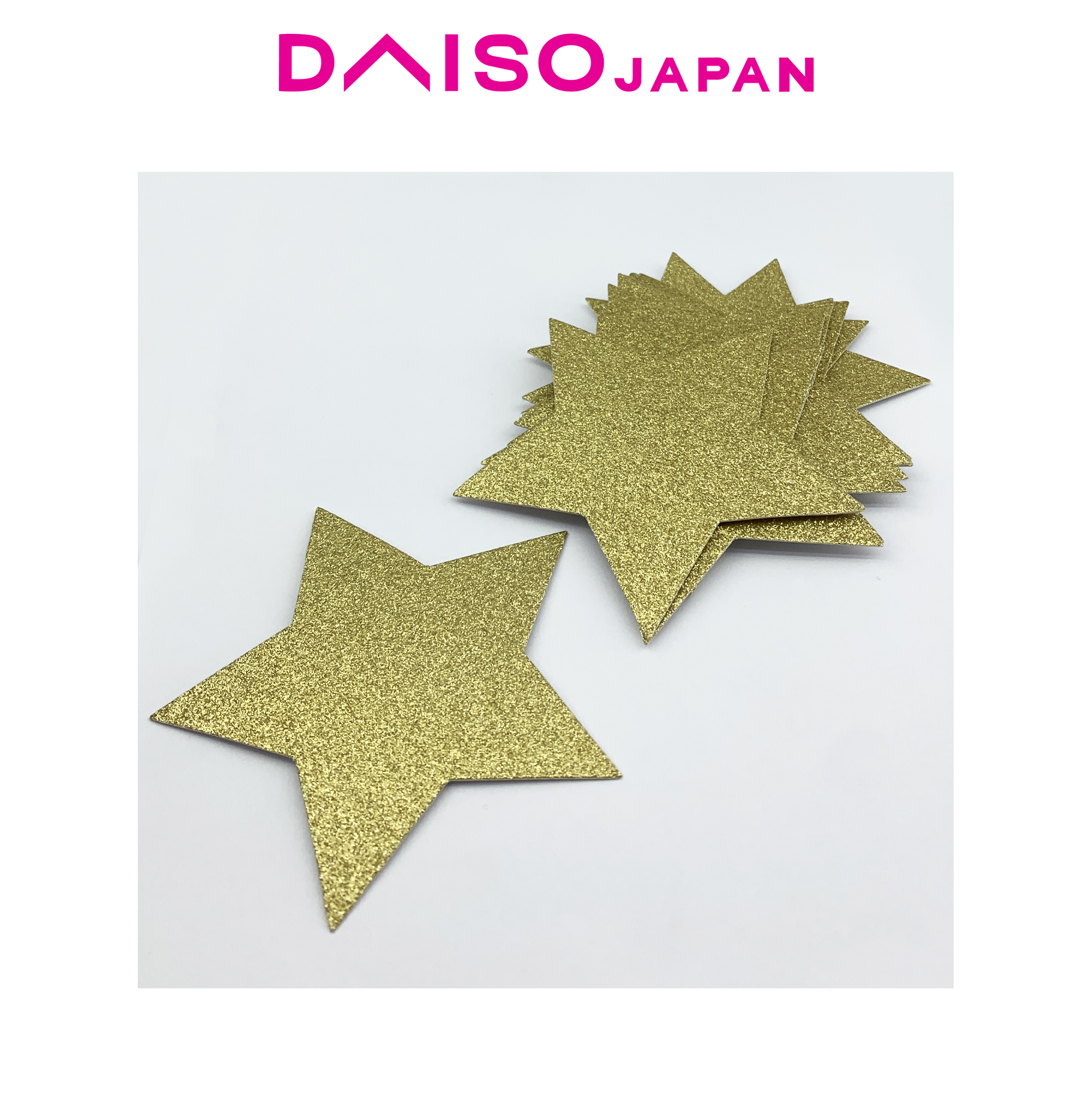 Daiso Glitter Stars Decoration in Gold (12 pieces) | Shopee Philippines