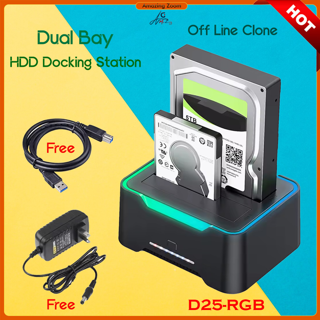 HDD Enclosure Docking Station SATA to USB 3.0 For 2.5/3.5 SSD Disk Case ...