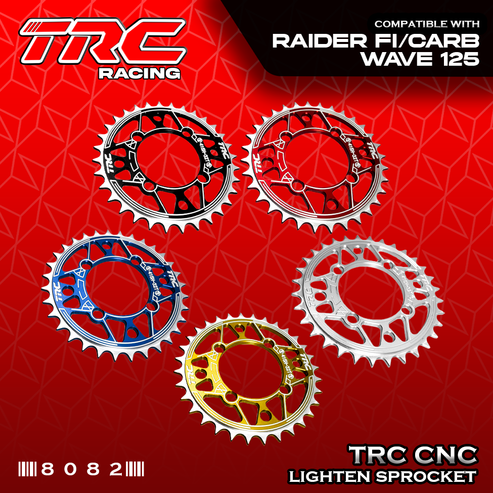TRC Racing CNC LIGHTEN SPROCKET for RAIDER FI/CARB , WAVE 125 32T/415 ...