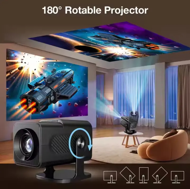 HCS350 PRO 4K Ultra HD Smart Theater Game Mini Projector Video Support ...