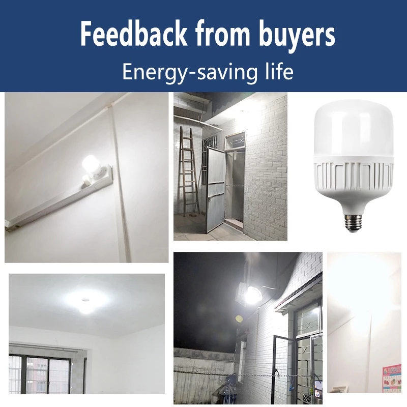 OOKAS E27 Led Light Bulb 3PCS Big Energy Saving Lamp For Bedroom 3/10 ...