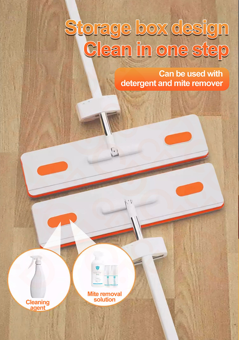 CD Mop with Squeezer and Cleaning Liquid Tank Map Floor Cleaning Wet ...