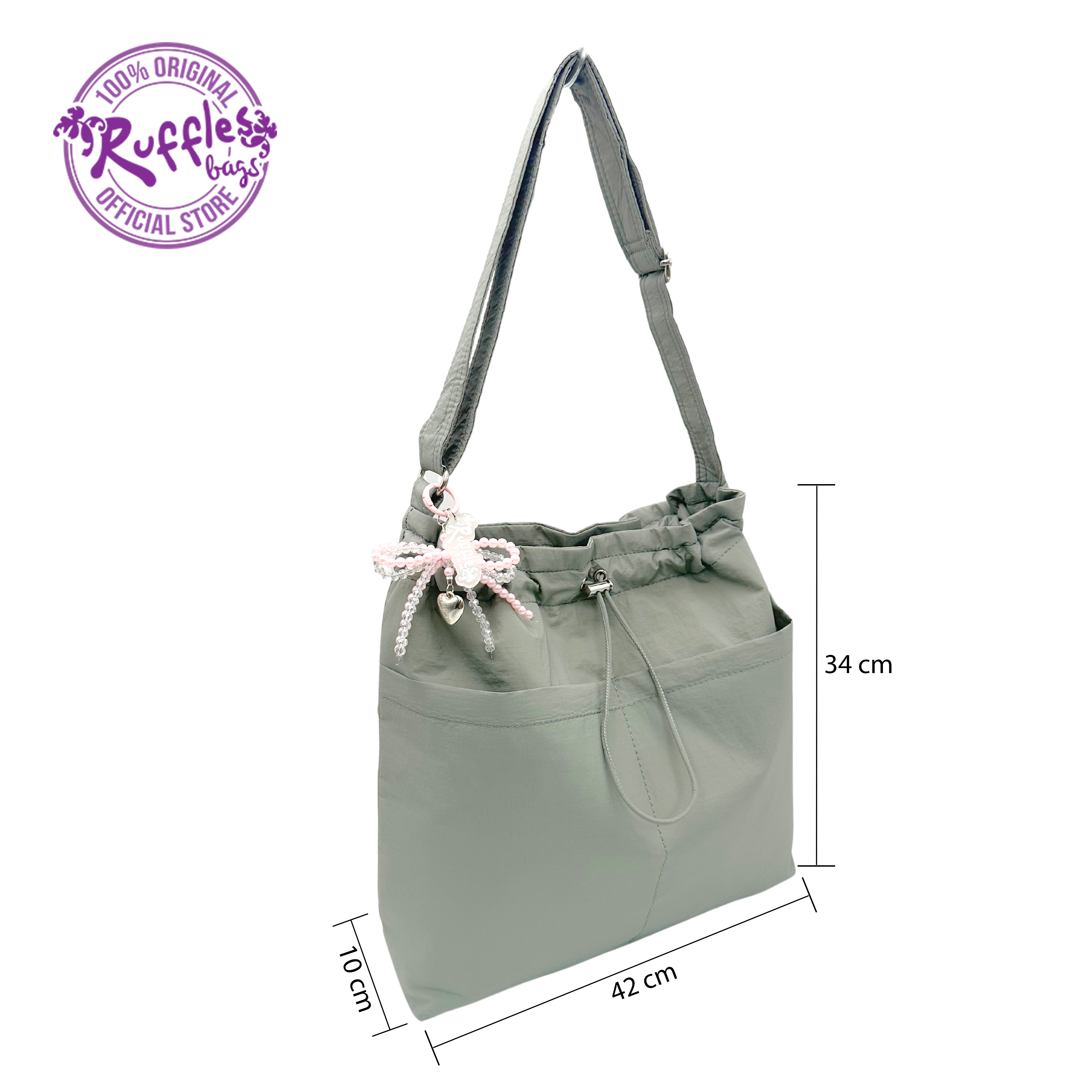 Ruffles Bags Louise 2-Way Crossbody Bucket Bag/Shoulder Bag (Black ...