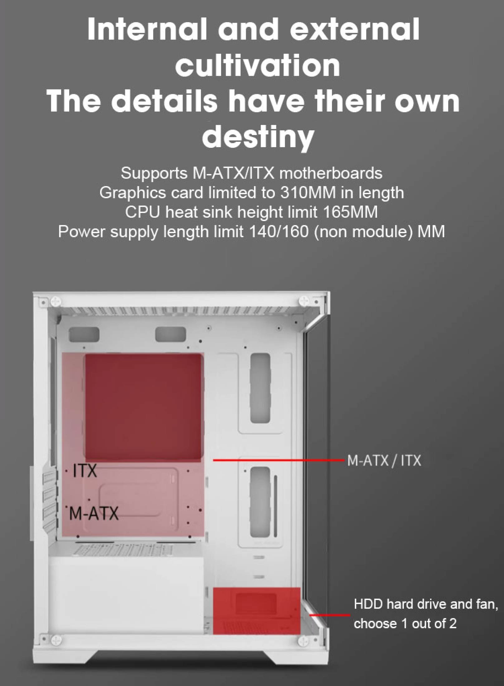 Pc Case Gaming Computer Case with Fan White Glass Inplay Seaview Palace ...