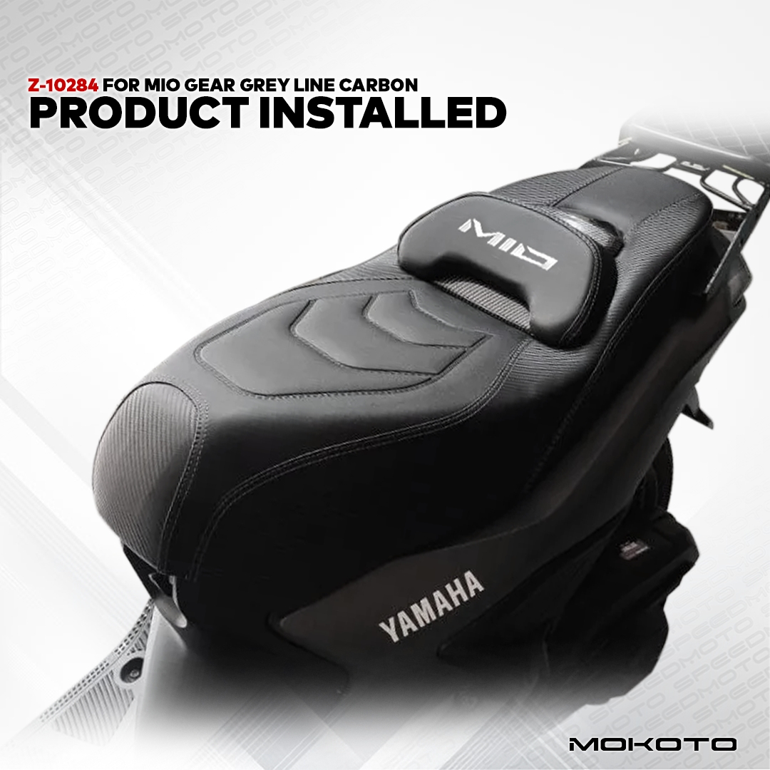 MOKOTO YAMAHA MIO GEAR CAMEL BACK SEAT ASSY W/ EMBROID LOGO WITH CARBON ...