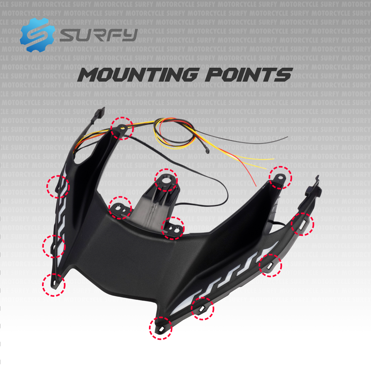 Aerox v2 Rear Signal Light Garnish Cover RGB LED Running Light Vivid ...