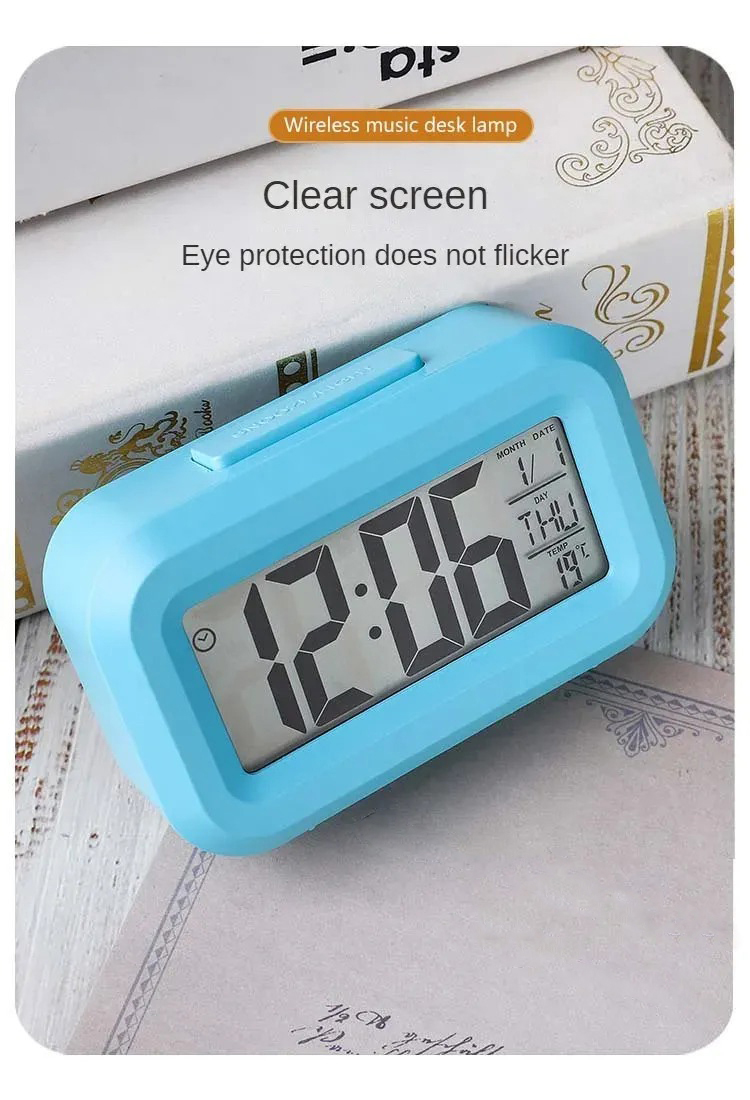 Creative Small LED Digital Display Electronic Alarm Clock Smart Night ...