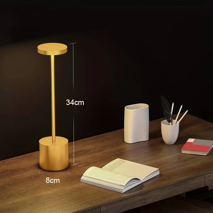 Gold Star Bar Table Lamp LED 3Colors Metal Desk Light Brightness Indoor ...