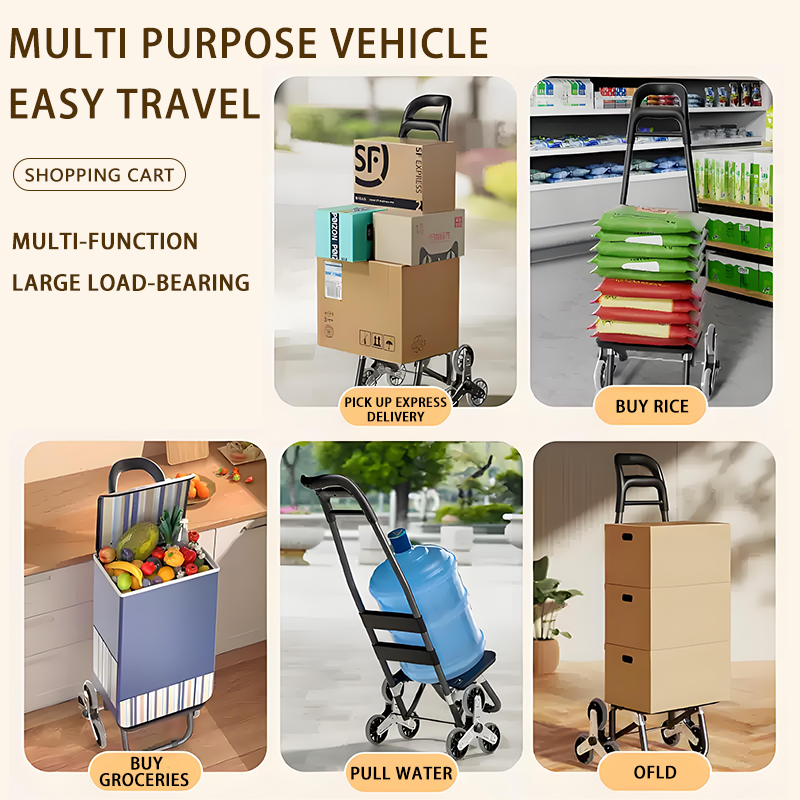 Shopping cart with bag portable folding multi-purpose shopping products ...