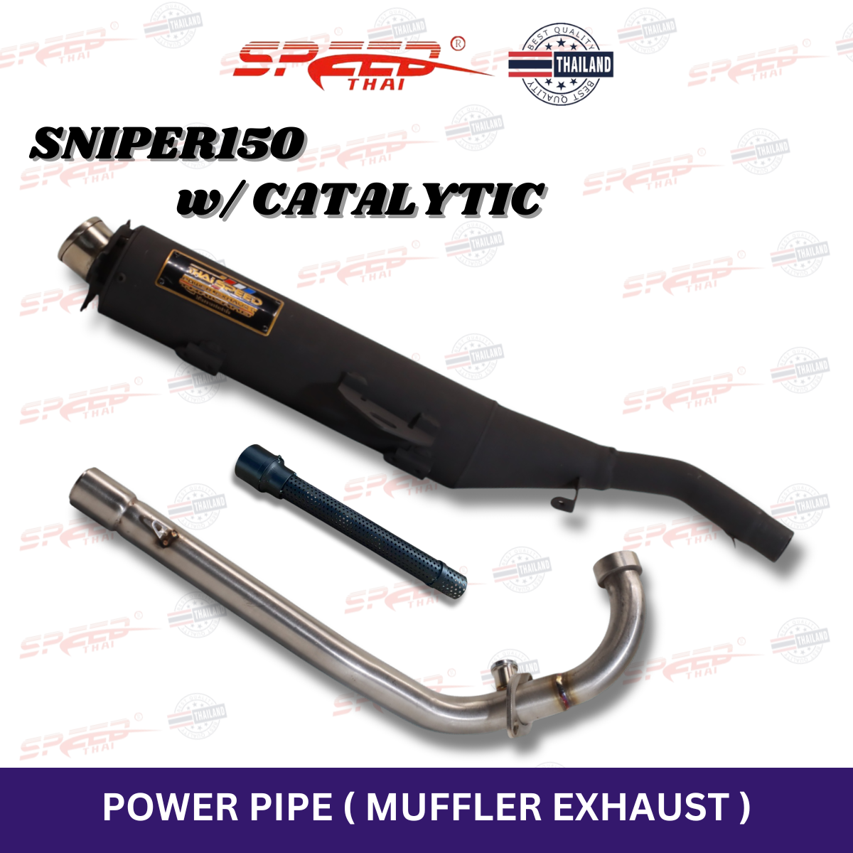 POWER PIPE SNIPER135/150 w/ CATALYTIC BUNG SENSOR MUFFLER EXHAUST PIPE ...