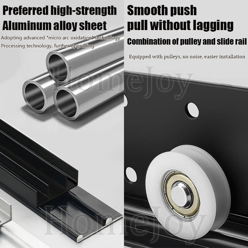 Wardrobe cabinet sliding door track roller set 1 meter Pulley Caster ...