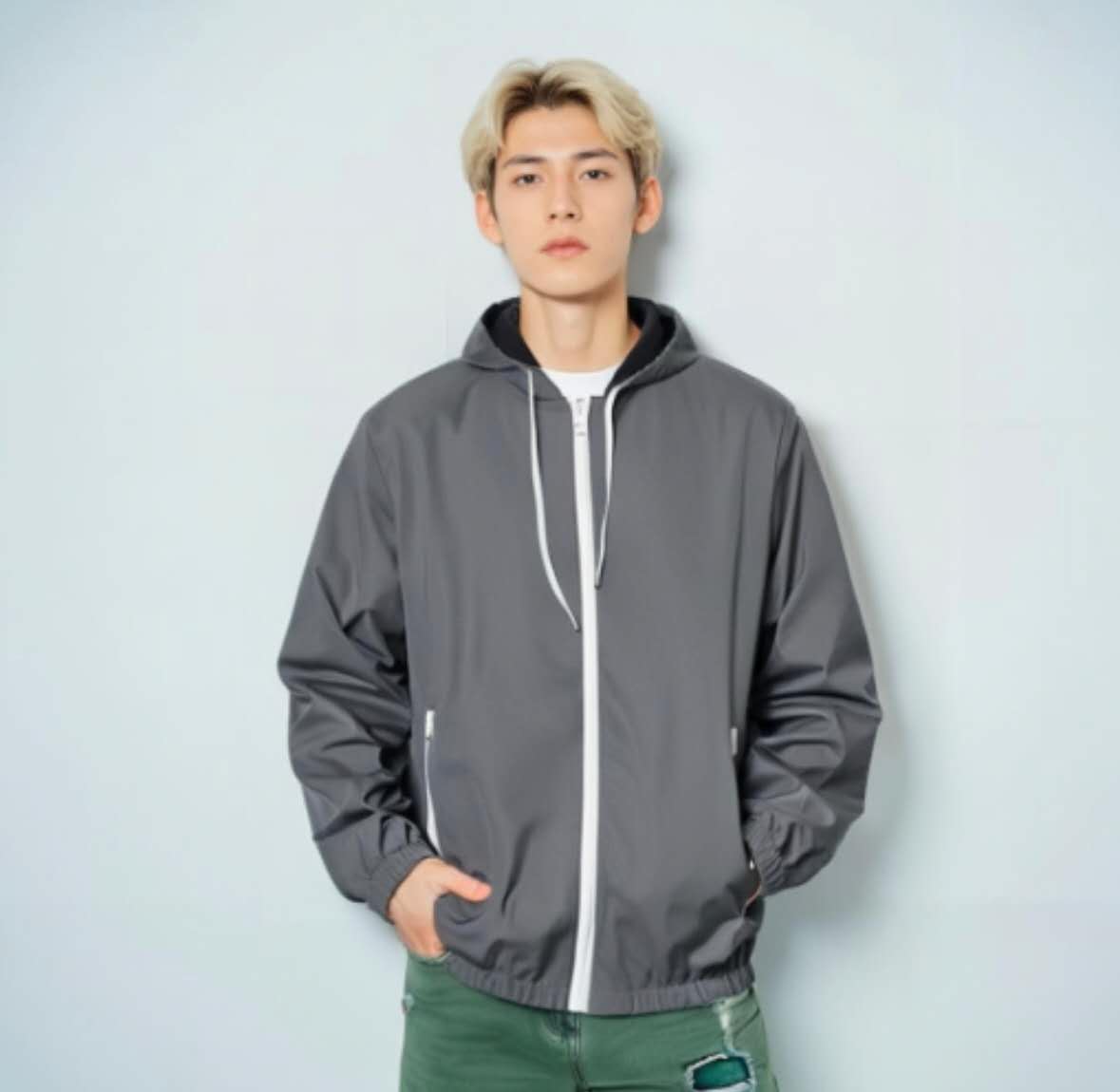 New Fashion Jacket with hoodies zipper Casual Motorcycle Bomber Jacket ...