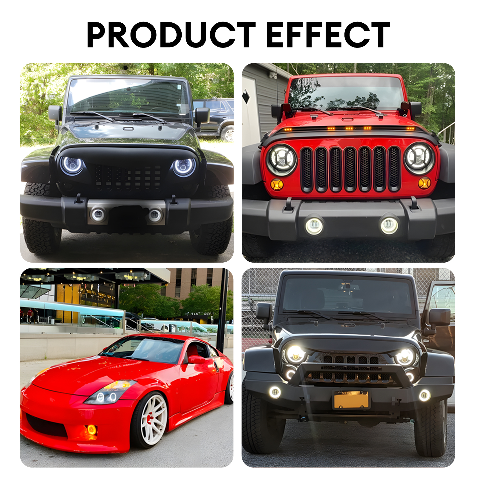 4 Inch LED Fog Lights For Car Motorcycle 60W Amber Yellow CREE Led ...