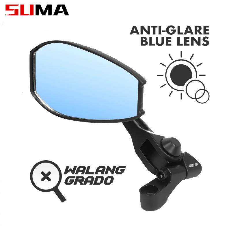 Motorcycle Street King Side Mirror V2 Anti-Glare Blue Lens CNC Alloy ...