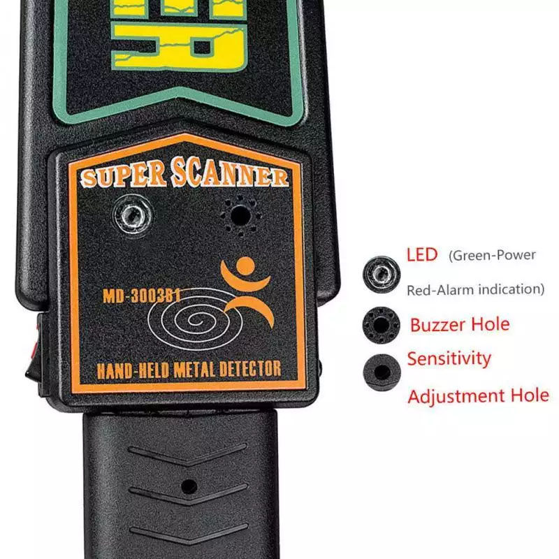 {cod}Portable metal detector, high sensitivity and safety super scanner ...