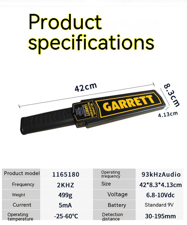 {cod}Portable metal detector, high sensitivity and safety super scanner ...