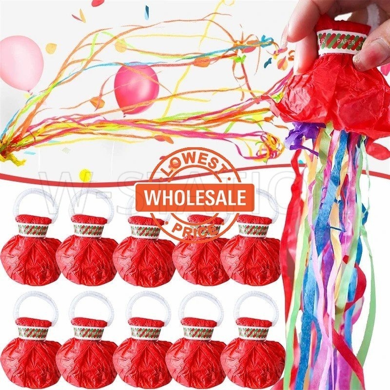 10pcs Colorful Hand Throw Streamer/Wedding Ribbon/ Birthday Party ...
