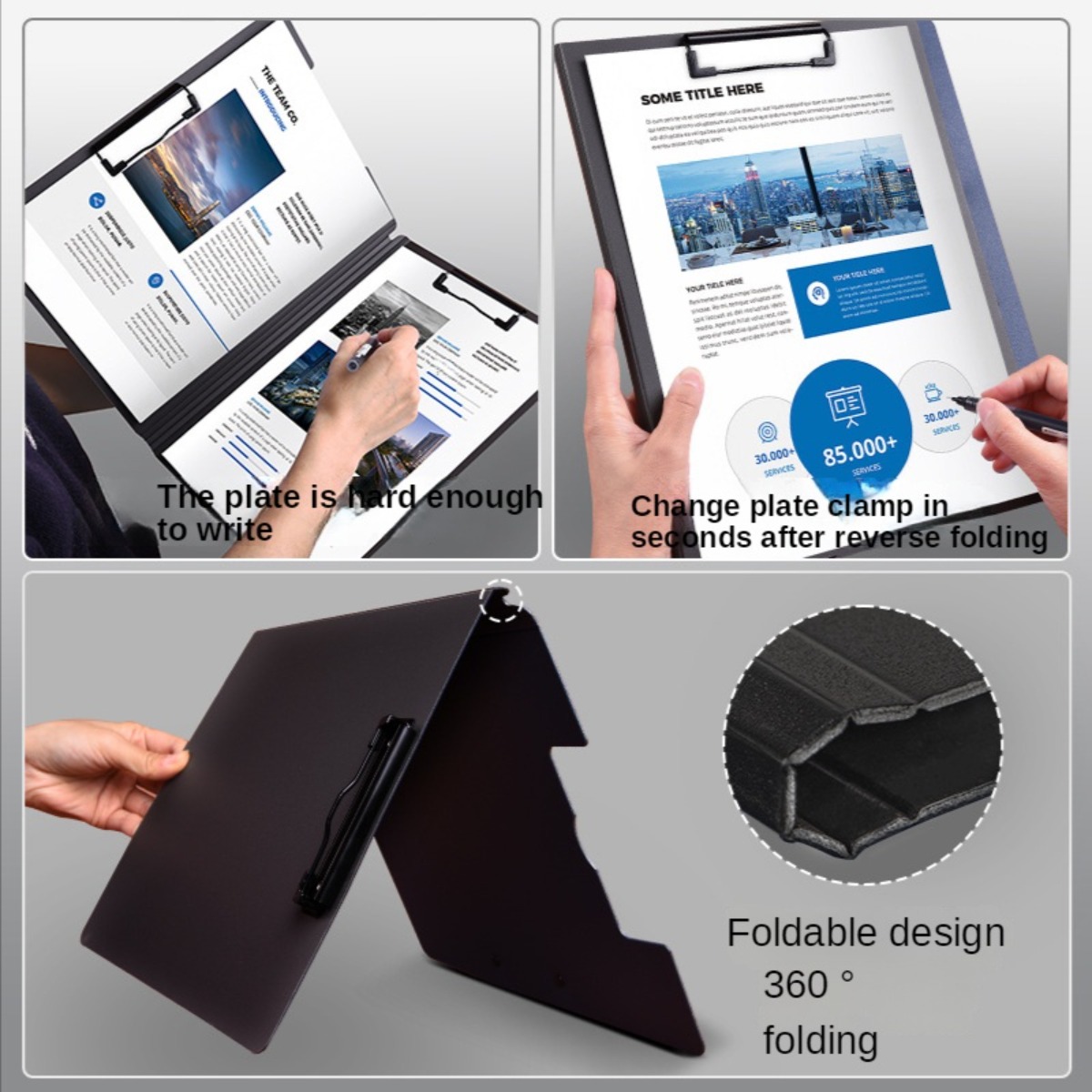 Long Clipboard with Cover Clip Folder Board With Cover Folder Writing ...