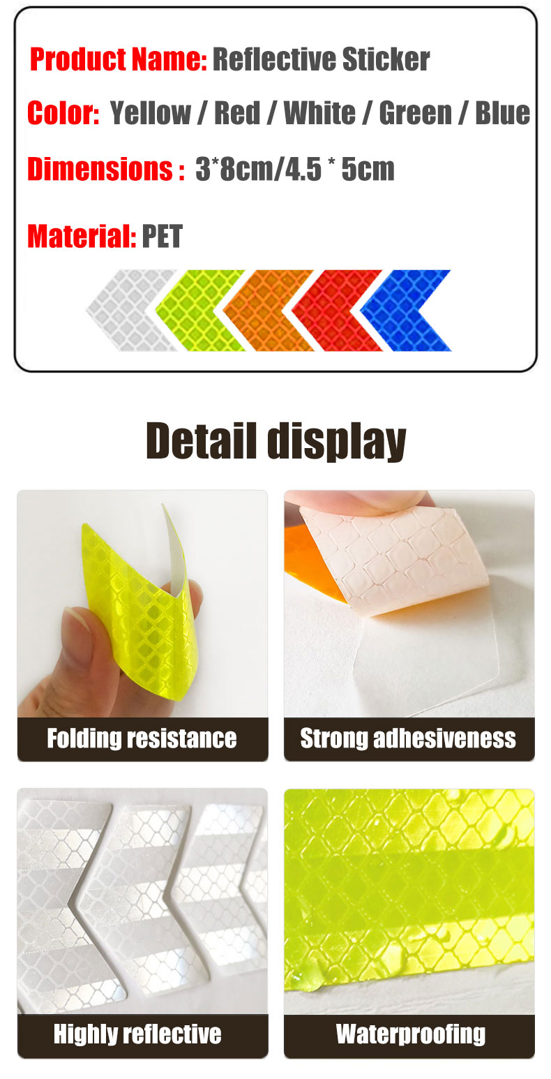 100pcs Reflective Sticker car Motorcycle reflectorized Helmet Shape ...