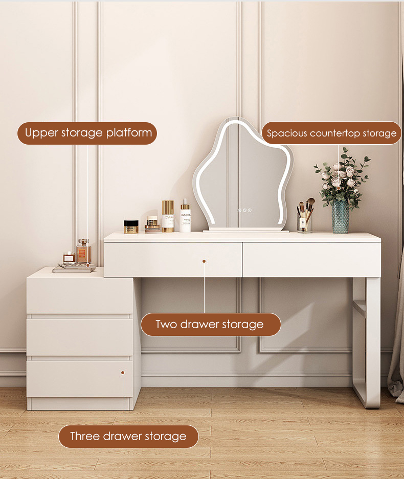 Essence. Dressing table with drawers Simple office table Storage ...