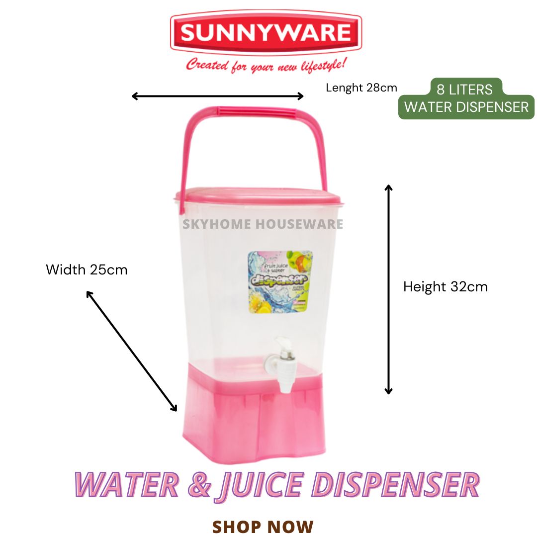 SunnyWare 2 Gallon Water Dispenser / 8-Liter Water Dispenser Juice ...