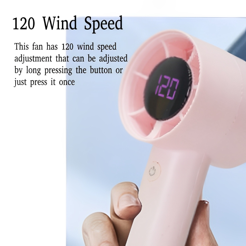 D06 Portable Turbo Mini Fan USB Rechargeable Mini Fan Adjustable ...