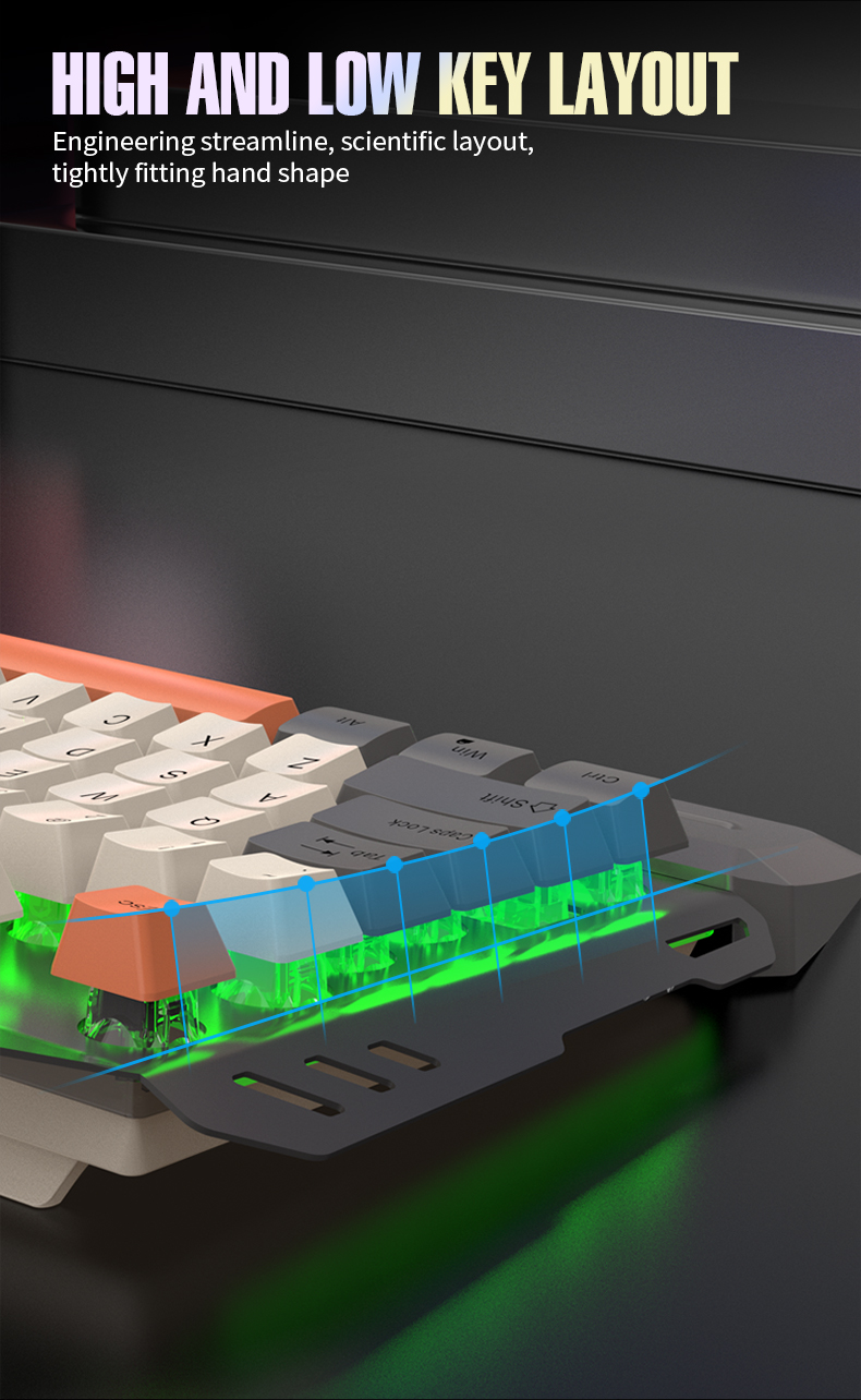 XUNFOX K90 keyboard 104 keys mechanical keyboard gaming keyboard and ...