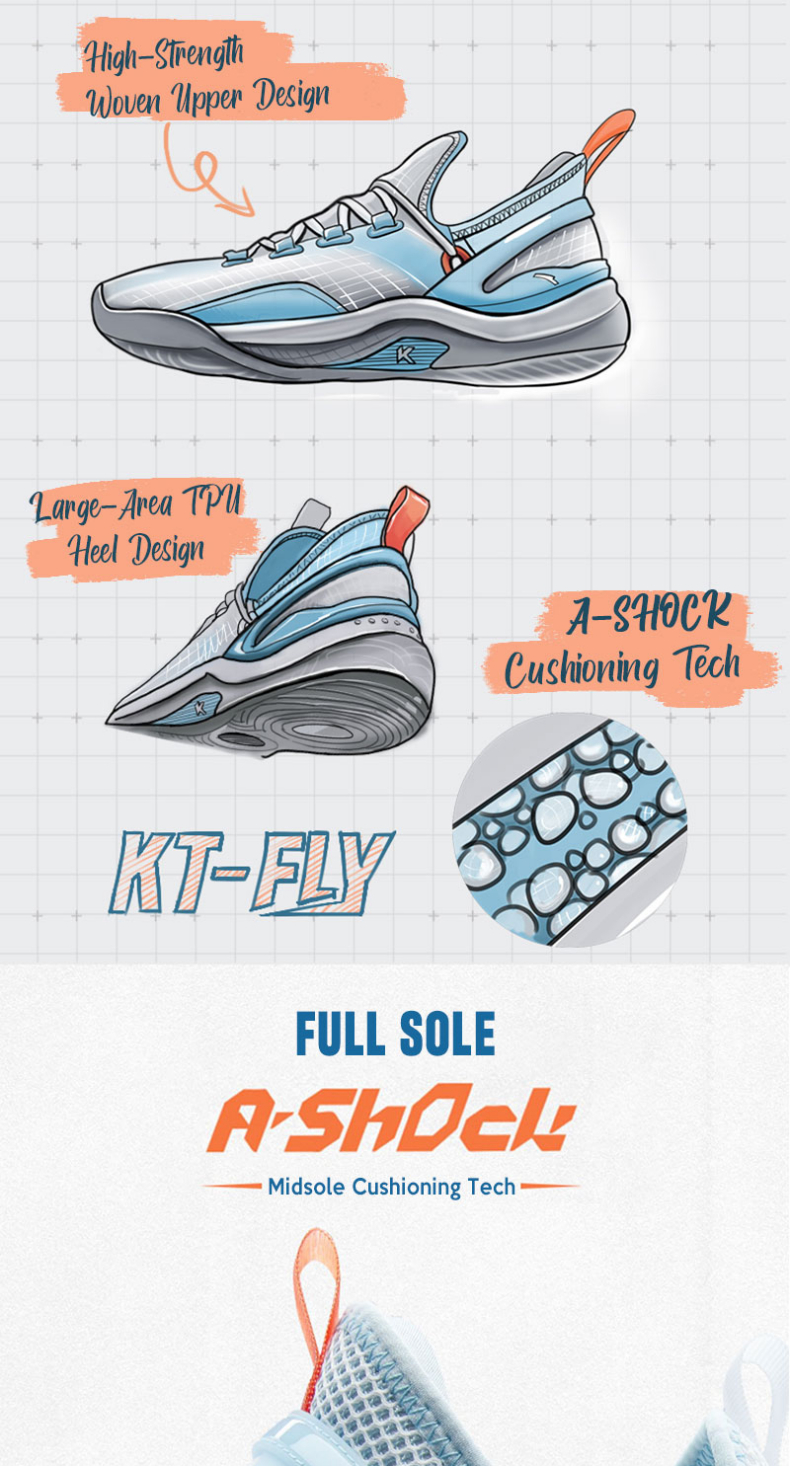 ANTA Men KT Fly Klay Thompson Basketball Shoes Performance Cushioning ...