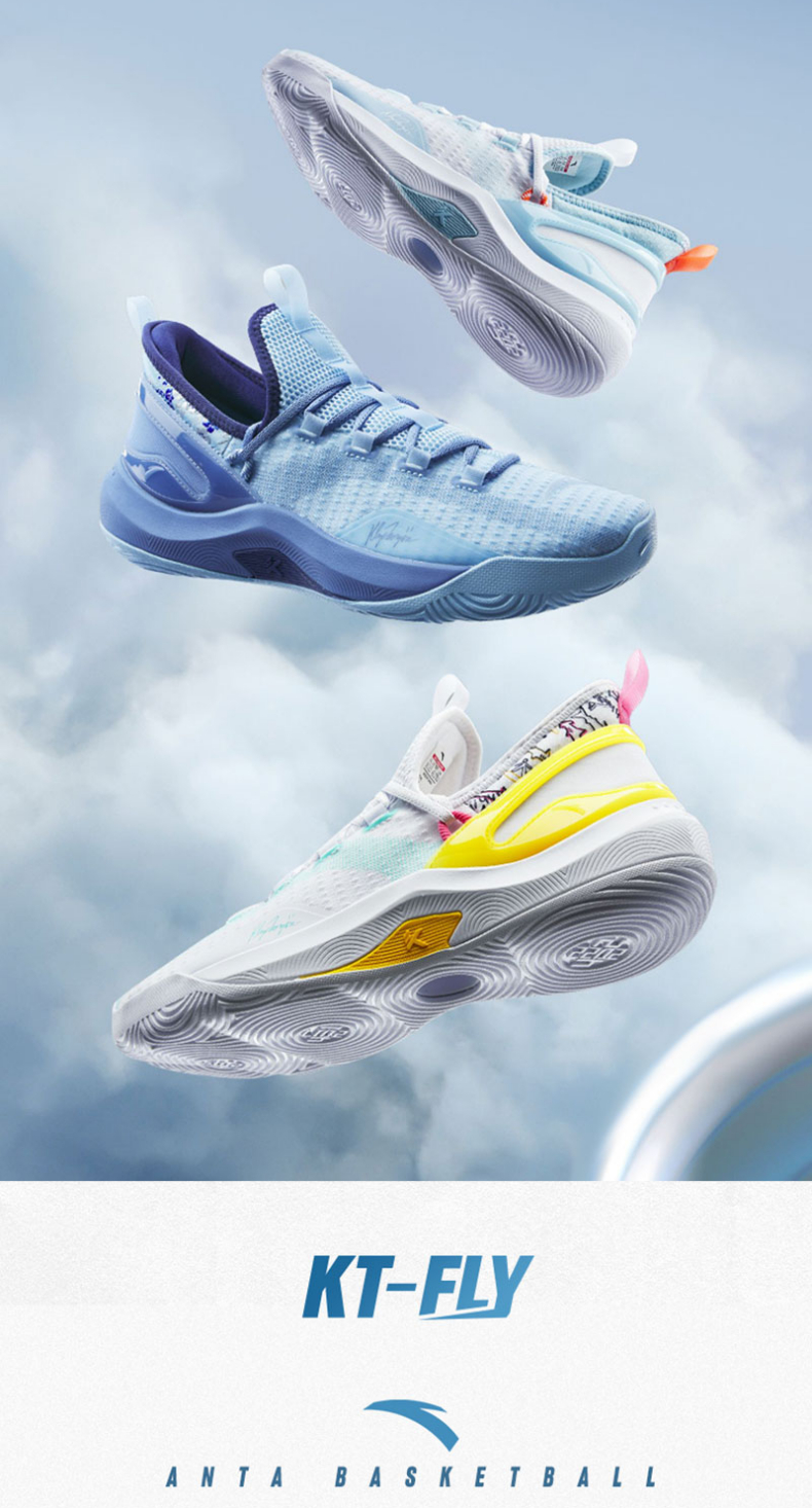 ANTA Men KT Fly Klay Thompson Basketball Shoes Performance Cushioning Spike Training Shoes ...