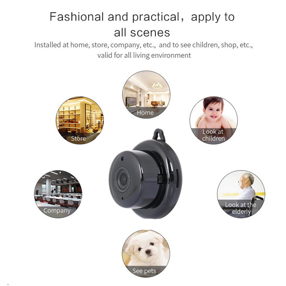 Panoramic Wifi MINI IP Camera Wall Mount HD 1080P Surveillance IR Night ...
