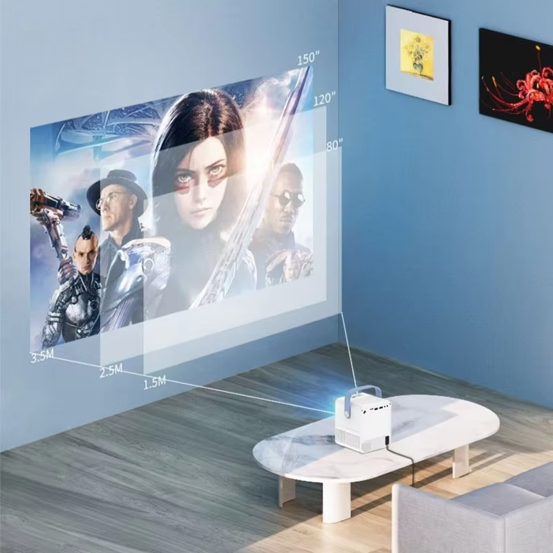 Portable 5G WIFI Mini Projector Smart Real 1080P 4K Ultra Clear Full HD ...