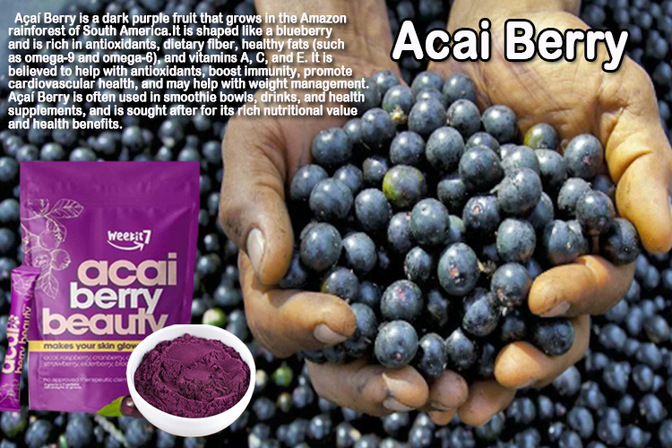 Weekit7 Acai Berry Powder FDA Organic Beauty Juice Anti-Aging Detox ...