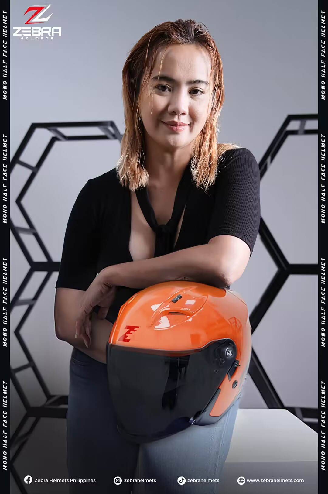 【𝑶𝑭𝑭𝑰𝑪𝑰𝑨𝑳】 Zebra Half Face Helmet Dual Visor for Motorcycle Men and ...