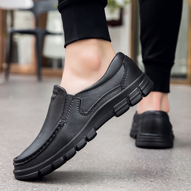Men's Rubber Waterproof Shoes Non-Slip Oil-Proof Work Shoes Black ...