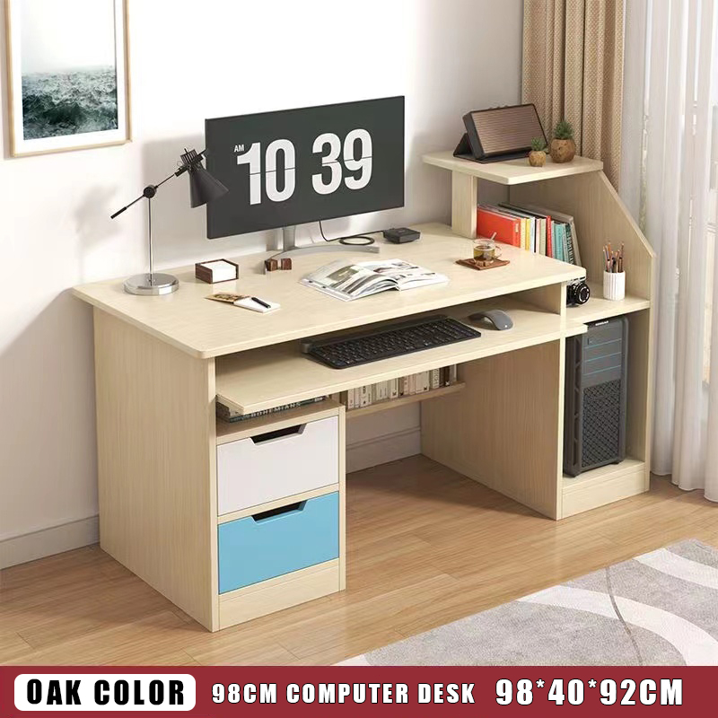 Modern simple home office computer desk student desk with drawer ...
