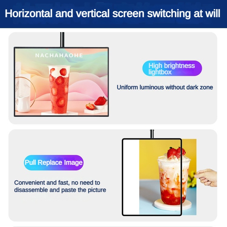 Menu board with light box ultra-thin LED TV advertising light box LED ...