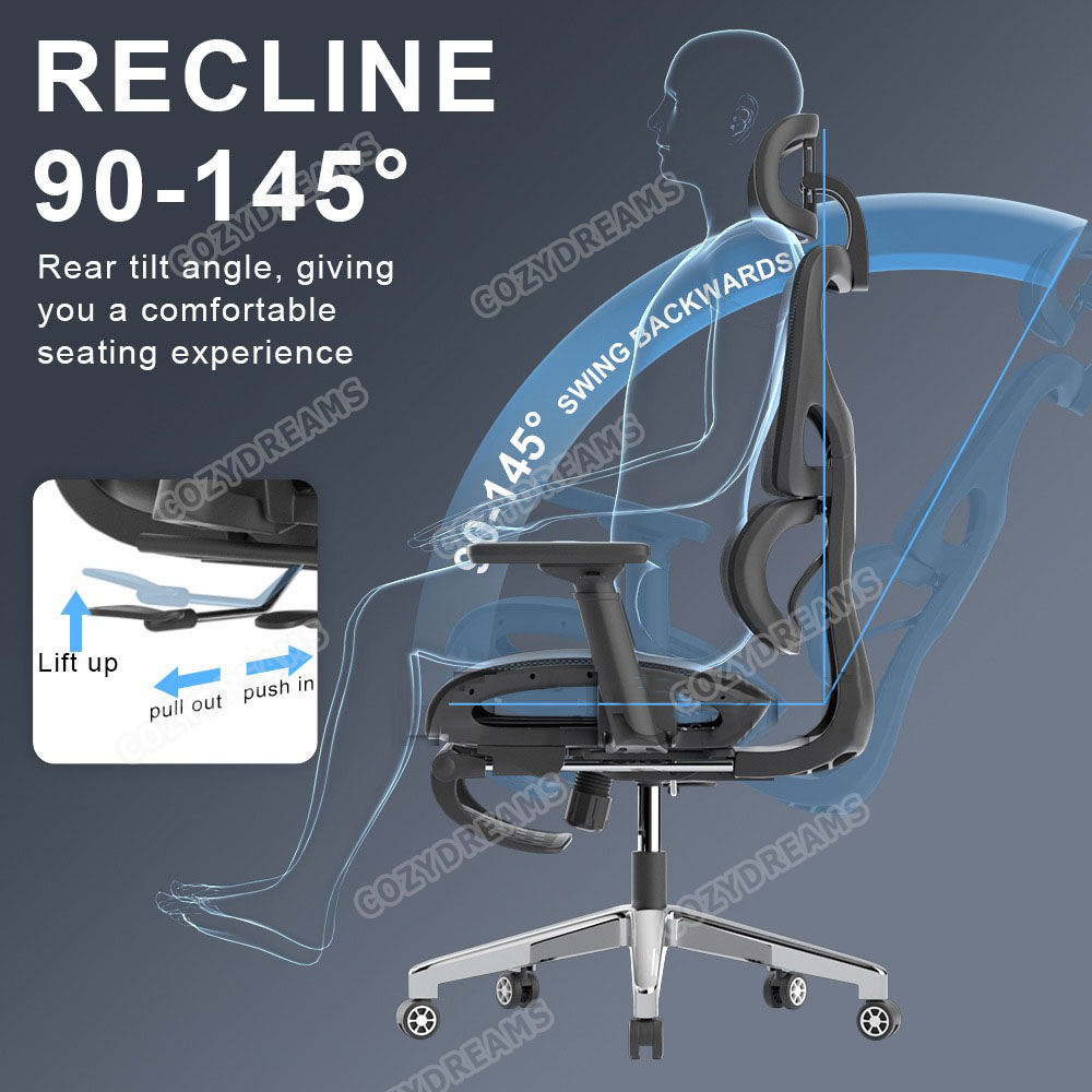 Ergonomic Office Chair Korean Computer Study Chair Gaming Chair Mesh ...