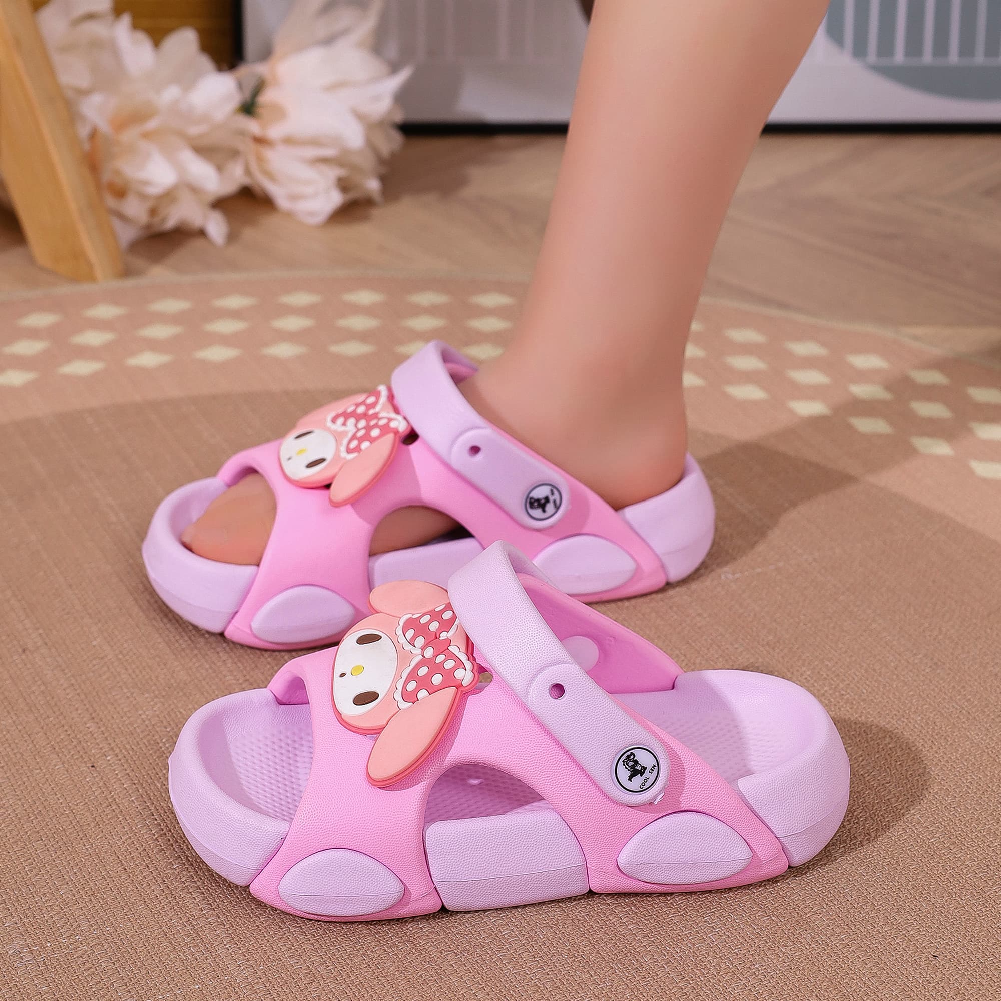 【BB】Kids Cute Cartoon Rubber Sandals Melody Pattern Design Soft Soled ...