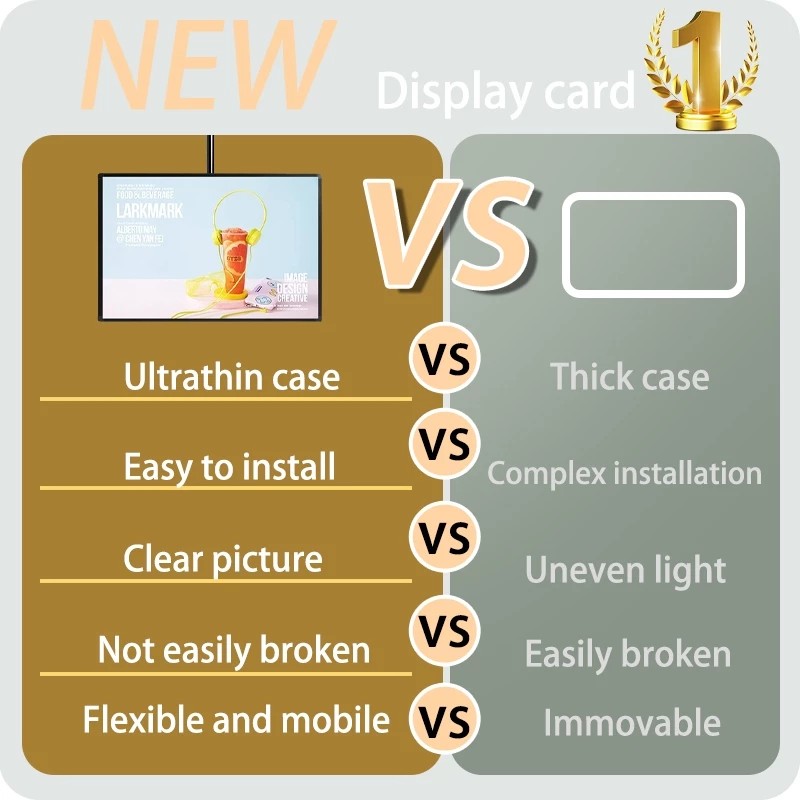 LED billboard LED ultra-thin lightbox menu board restaurant hanging TV ...