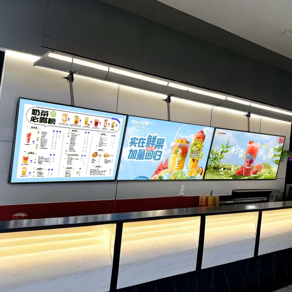 LED billboard LED ultra-thin lightbox menu board restaurant hanging TV ...